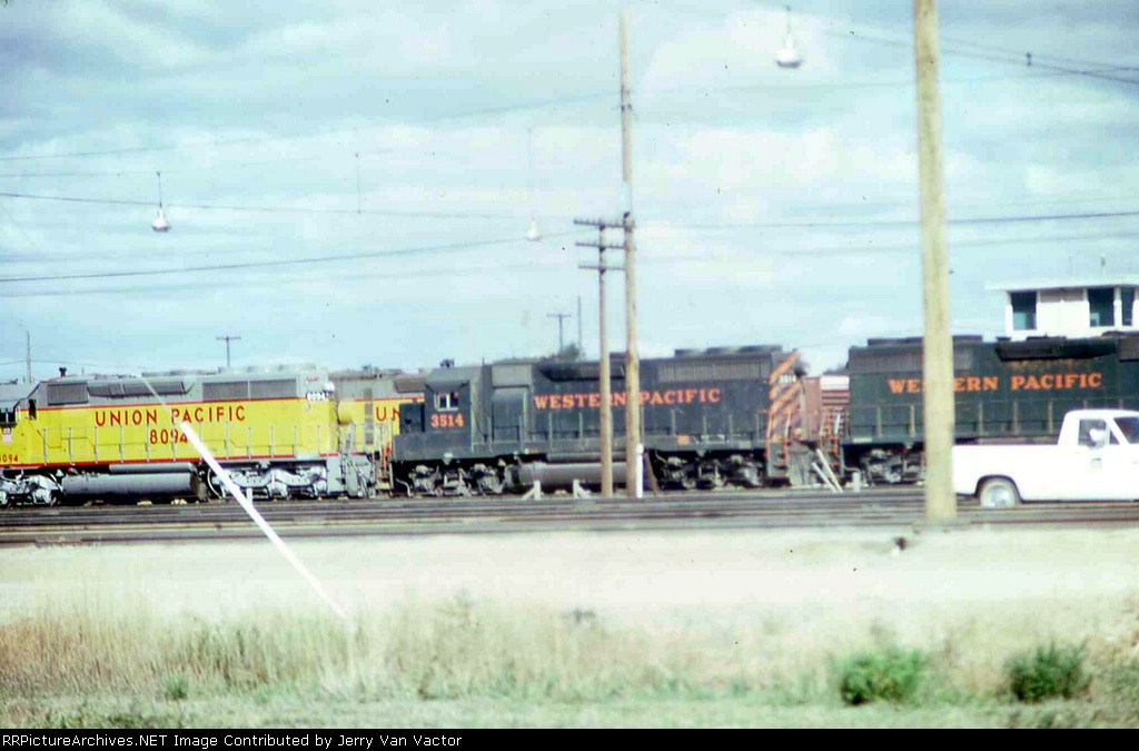 UP 8094 WP 3514 WP 3536 North Platte yard